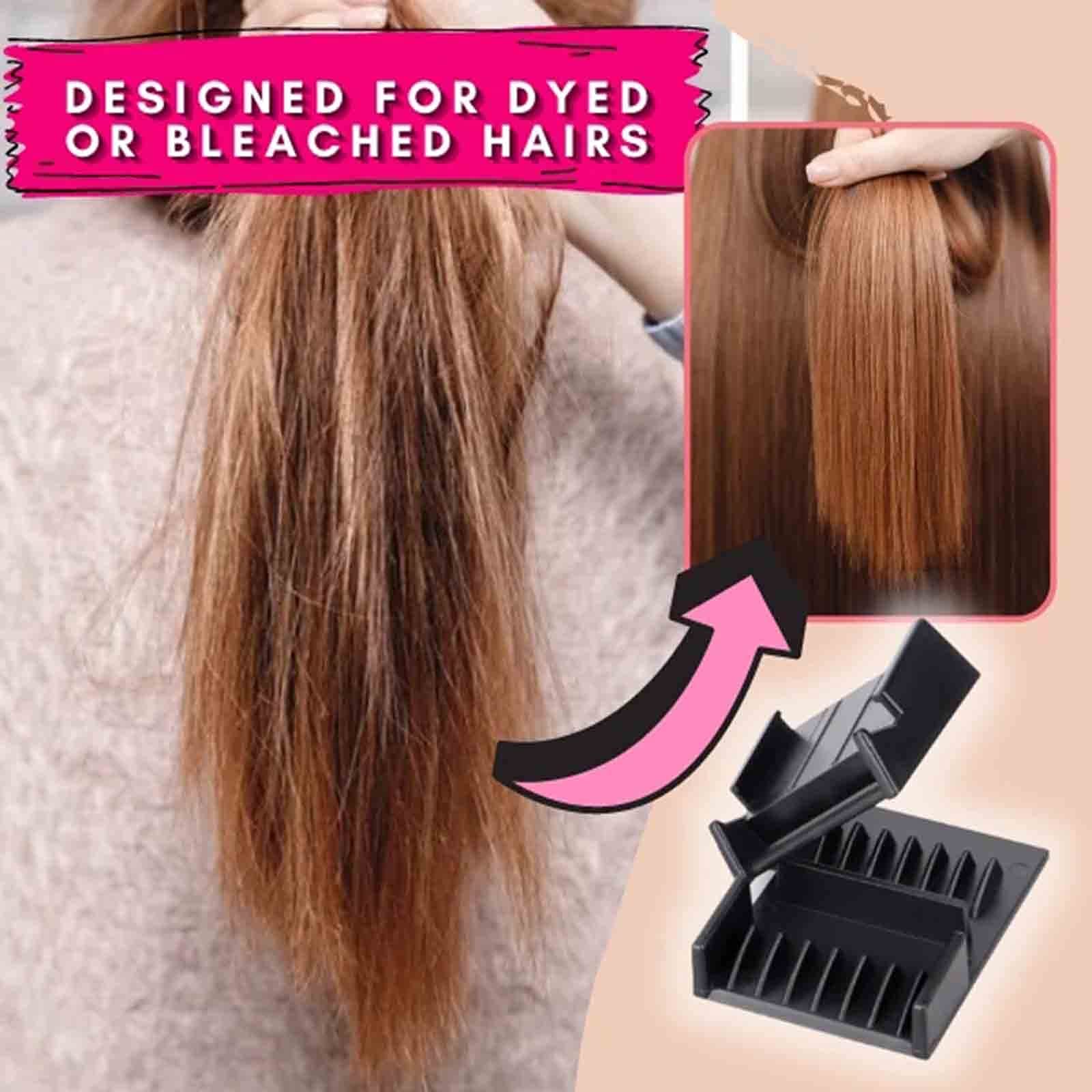 Pomobie Hair Care Long Hair Guards With Positioning Comb Hair Trim Split End Tool (Black, 2x2.6x2.4 Inch)