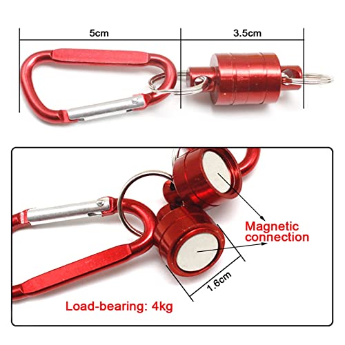 MEFESE 1pc x 1M Fish Grip Lip Trigger Caliper Grab Retention Rope Quick Release Magnetic Connection Protection Anti Drop Lost Strap
