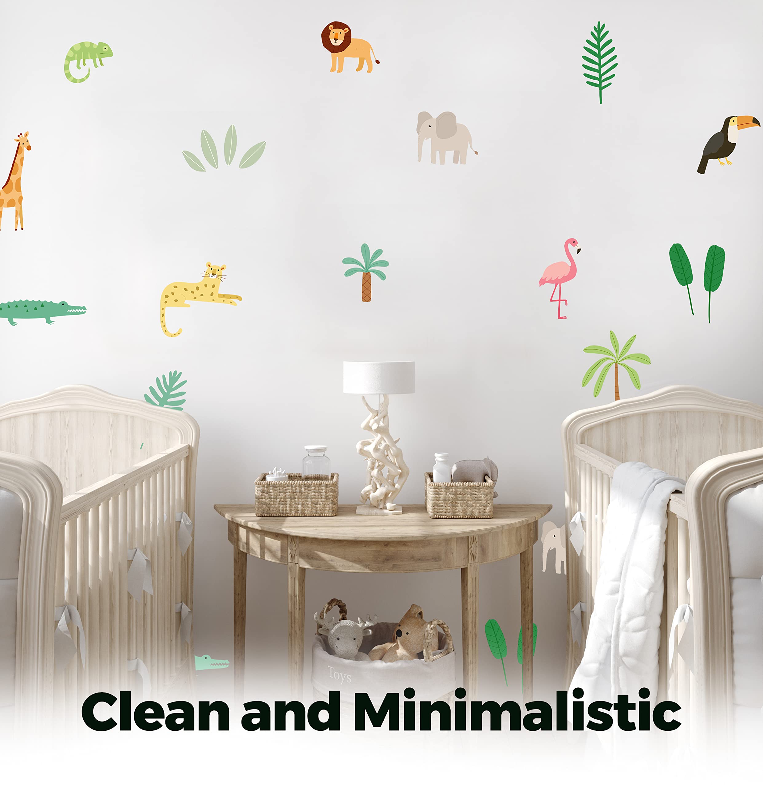 Jungle Animals Wall Decals | Safari Nursery Decor | Wall Stickers for Kids