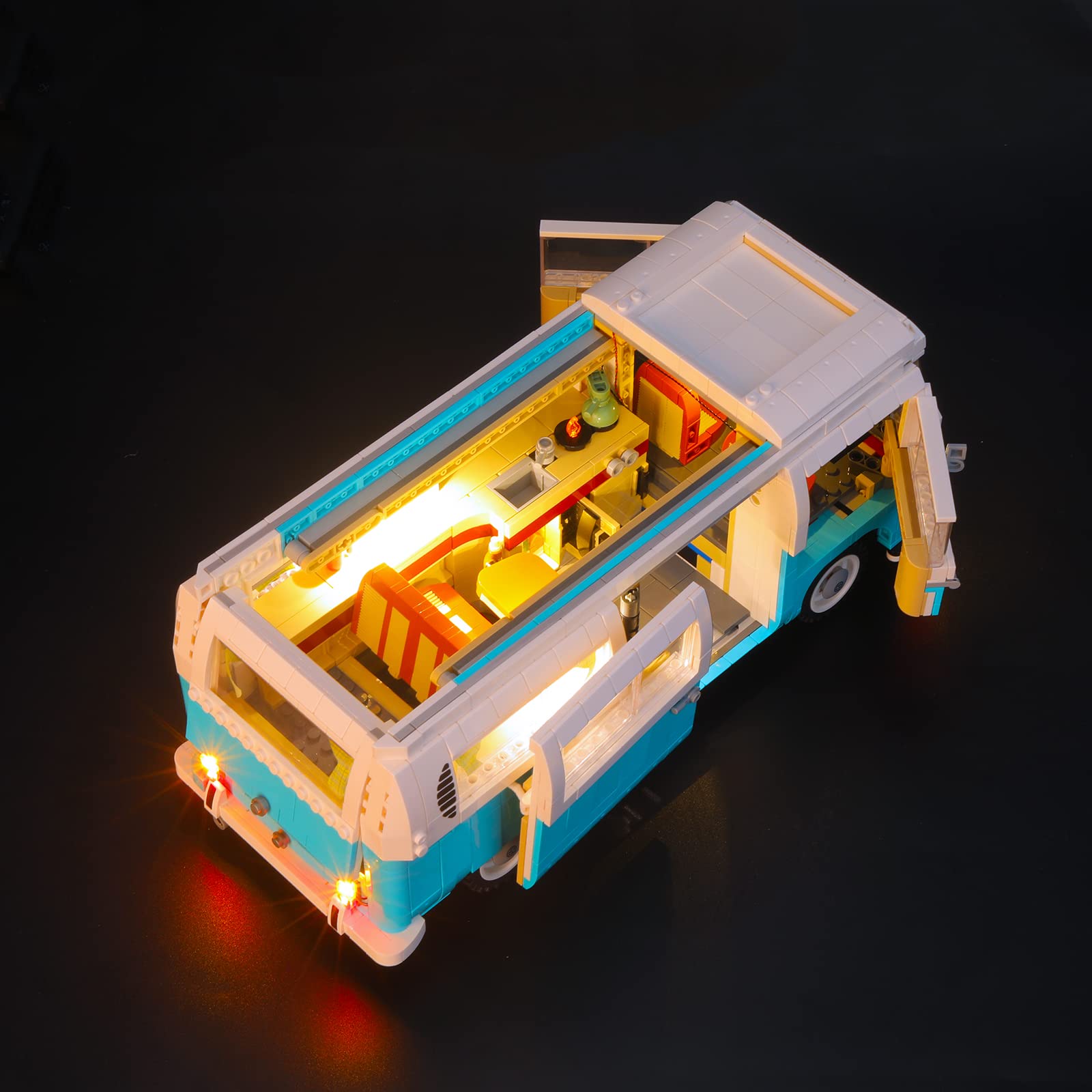 MIXIAOKIT LED Lighting Kit Compatible with Lego Volkswagen T2 Camper Van 10279 VW Bus Building Blocks Model (Model Set Not Included)