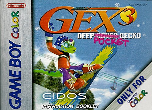 Gex 3 - Deep Pocket Gecko GBC Instruction Booklet (Nintendo Gameboy Color Manual ONLY - NO GAME) Pamphlet - NO GAME INCLUDED