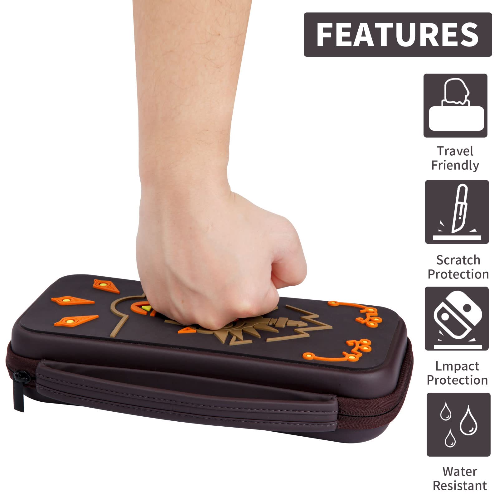 Kawvisy Switch Case Compatible with switch OLED, Switch Carrying Case Portable Travel Carry Case Compatible with Switch OLED, Protective Hard Shell Switch – Majora's Mask
