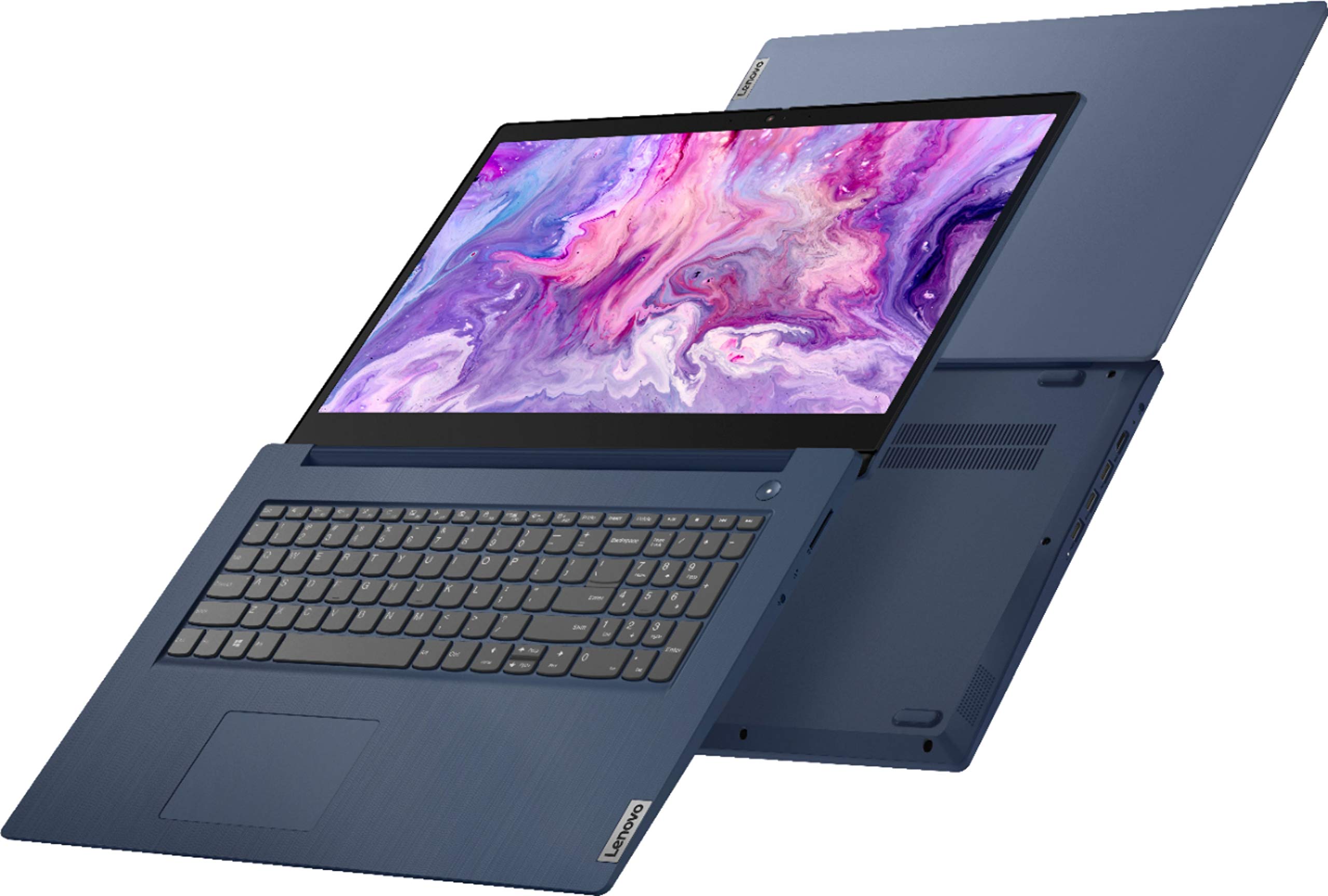 Lenovo 2023 IdeaPad 3 17.3" HD+ Laptop PC Intel 11th 2-Core i3-1115G4 20GB RAM DDR4 512GB M.2 NVMe SSD Iris Xe Graphics USB-C HDMI WIFI AX BT Webcam Card Reader Blue Windows 10 Home w/RE Accessories