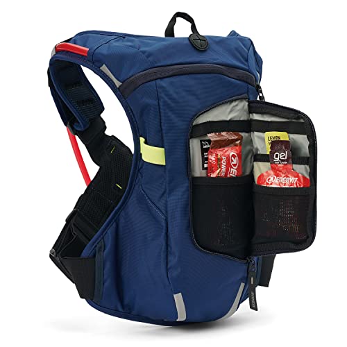 USWE Moto Hydro 4L Hydration Pack with 2.0L/ 70oz Water Bladder, a High End, Bounce Free Backpack for Enduro and Off-Road Motorcycle, Black Blue