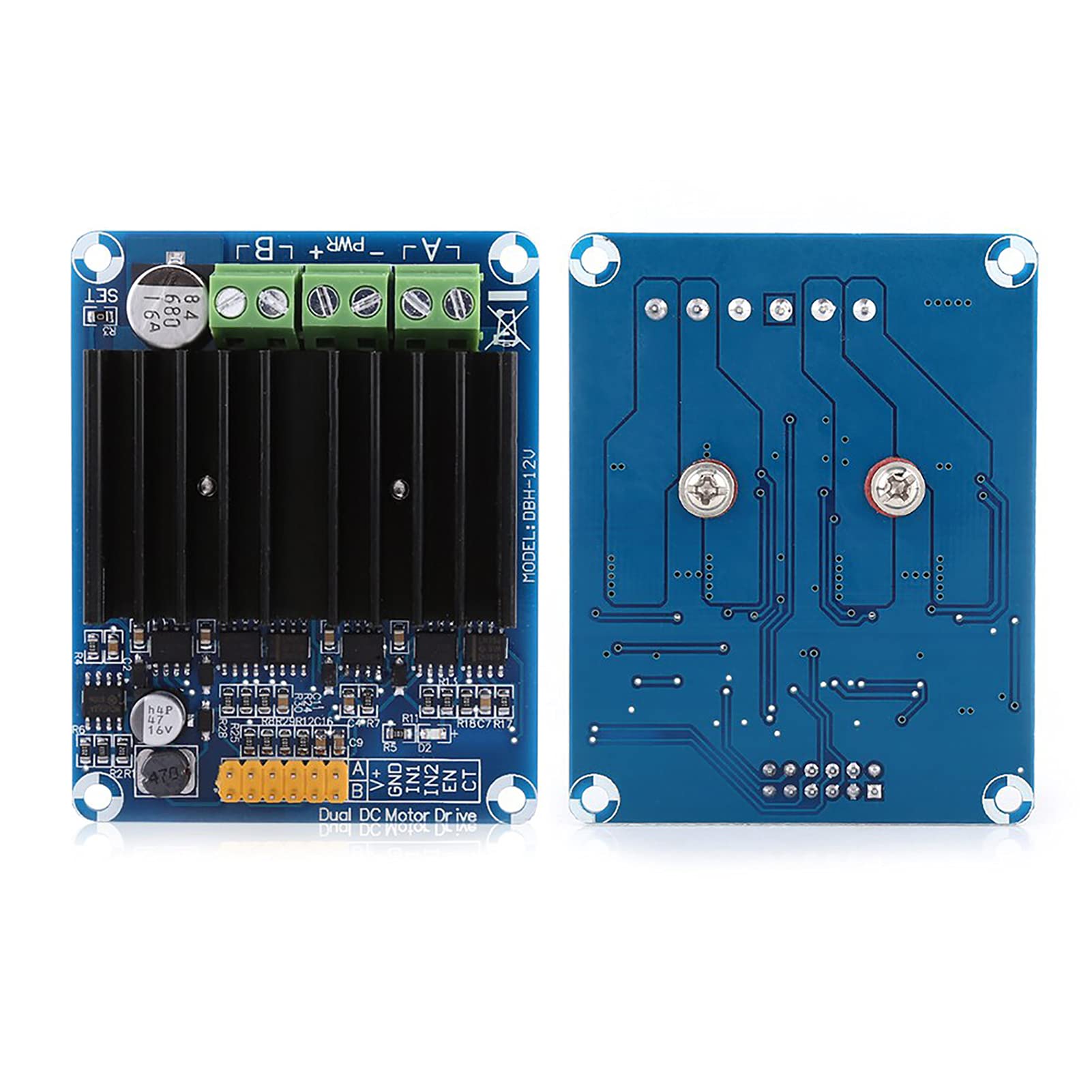 Motor Drive Controller, 1pc DC5-12V 0A-30A Dual Channel H Bridge Motor Driver Board Module for Arduino Smart Car Power