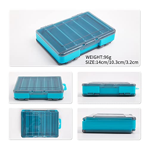 MEFESE 6 Compartments Fishing Tackle Boxes Lure Storage Double Side Fishing Accessories Case Bait Lure Hook Tool Storage Boxes