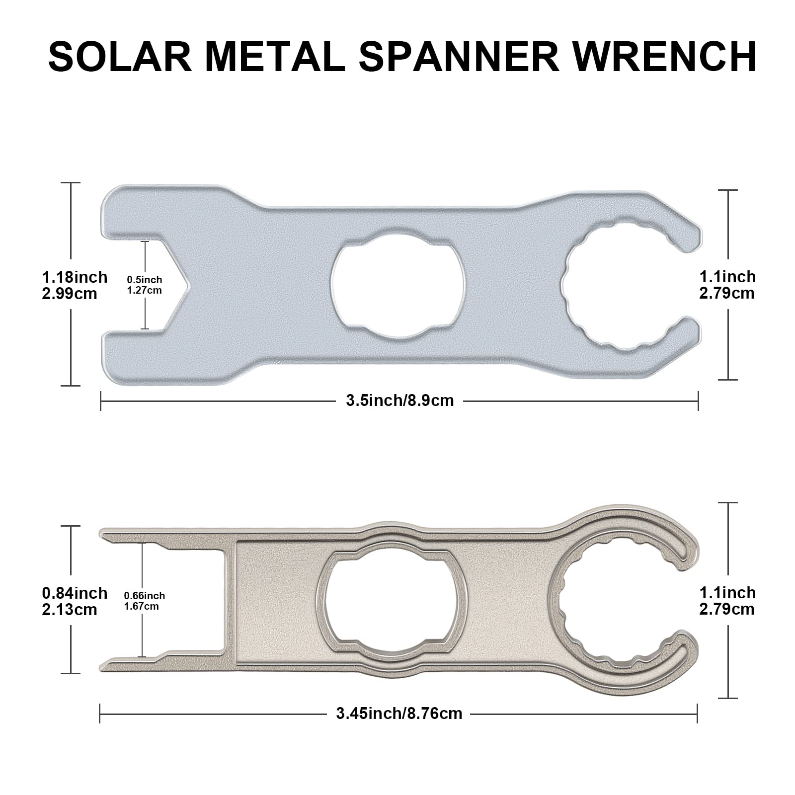 iGreely 4 Pcs Solar Metal Spanner Wrench,Solar Connector Tools, Assembly and Disassembly Tool for Solar Panel Cable PV System Wire and Connectors Assembly 2 Pairs