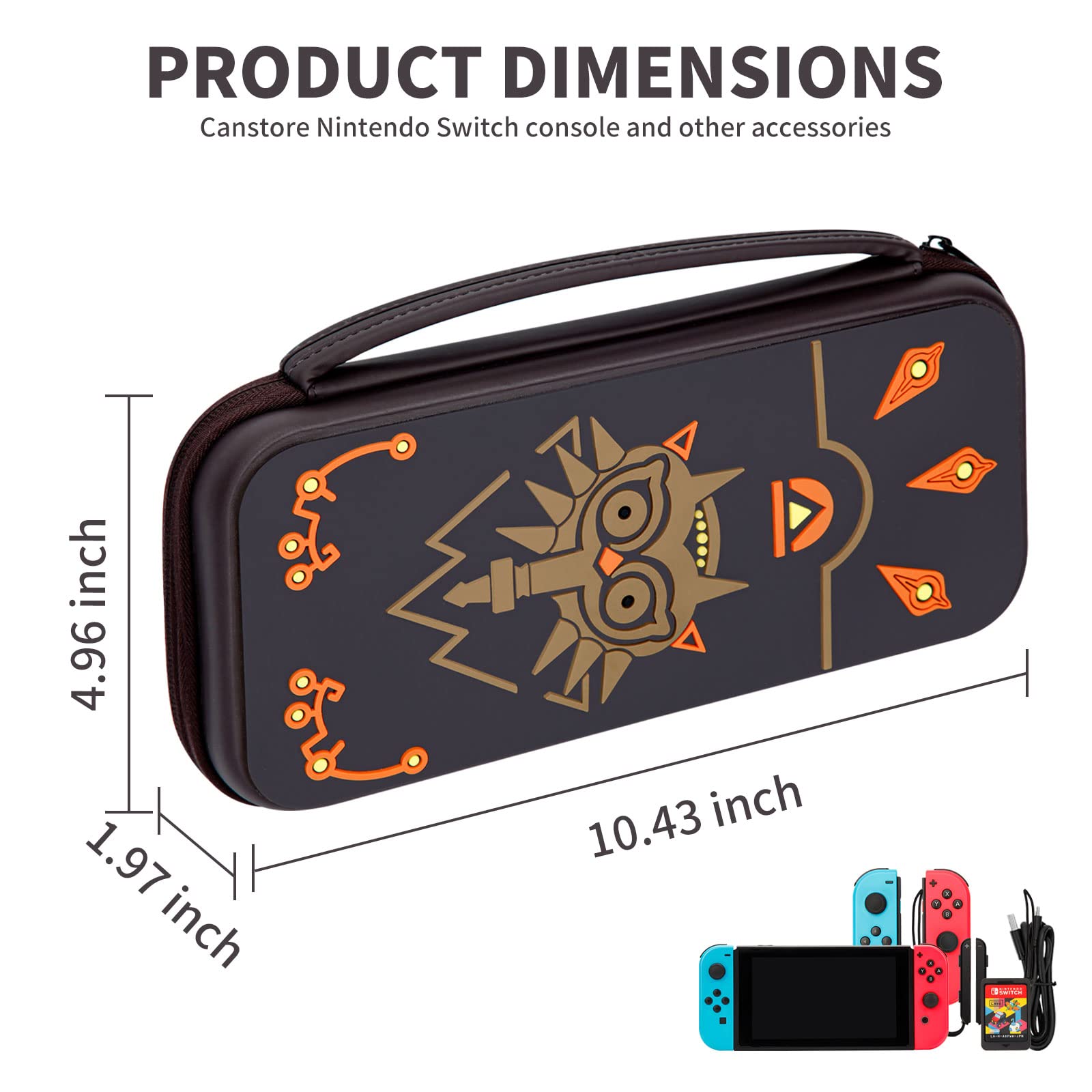 Kawvisy Switch Case Compatible with switch OLED, Switch Carrying Case Portable Travel Carry Case Compatible with Switch OLED, Protective Hard Shell Switch – Majora's Mask