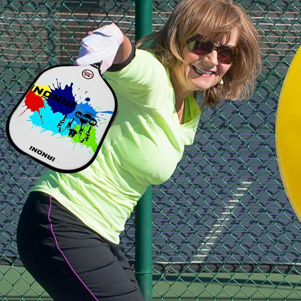 KUIWA Pickleball Net Set with 4 Paddles(Includes Metal Frame +10FT Pickleball Net + 4 Pickleball Paddles + 4 Pickleball Balls + Rules Sheet in Carry Bag)