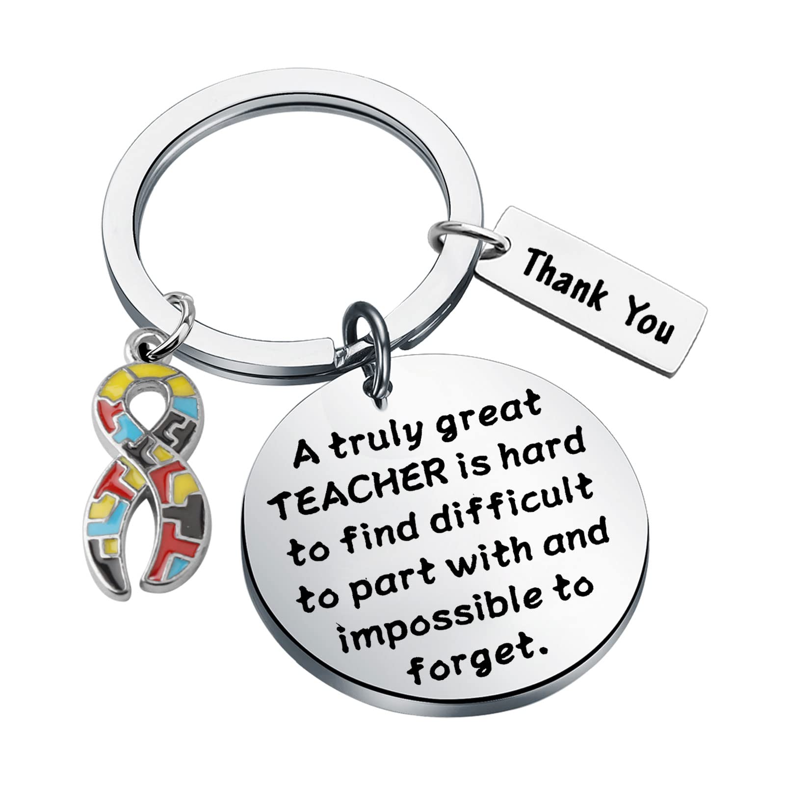 KUIYAI SPED Appreciation Gift Autism Teacher Keychain Autism Awareness Gift Special Education Gift Autistic Gift(AutismTeacherK)