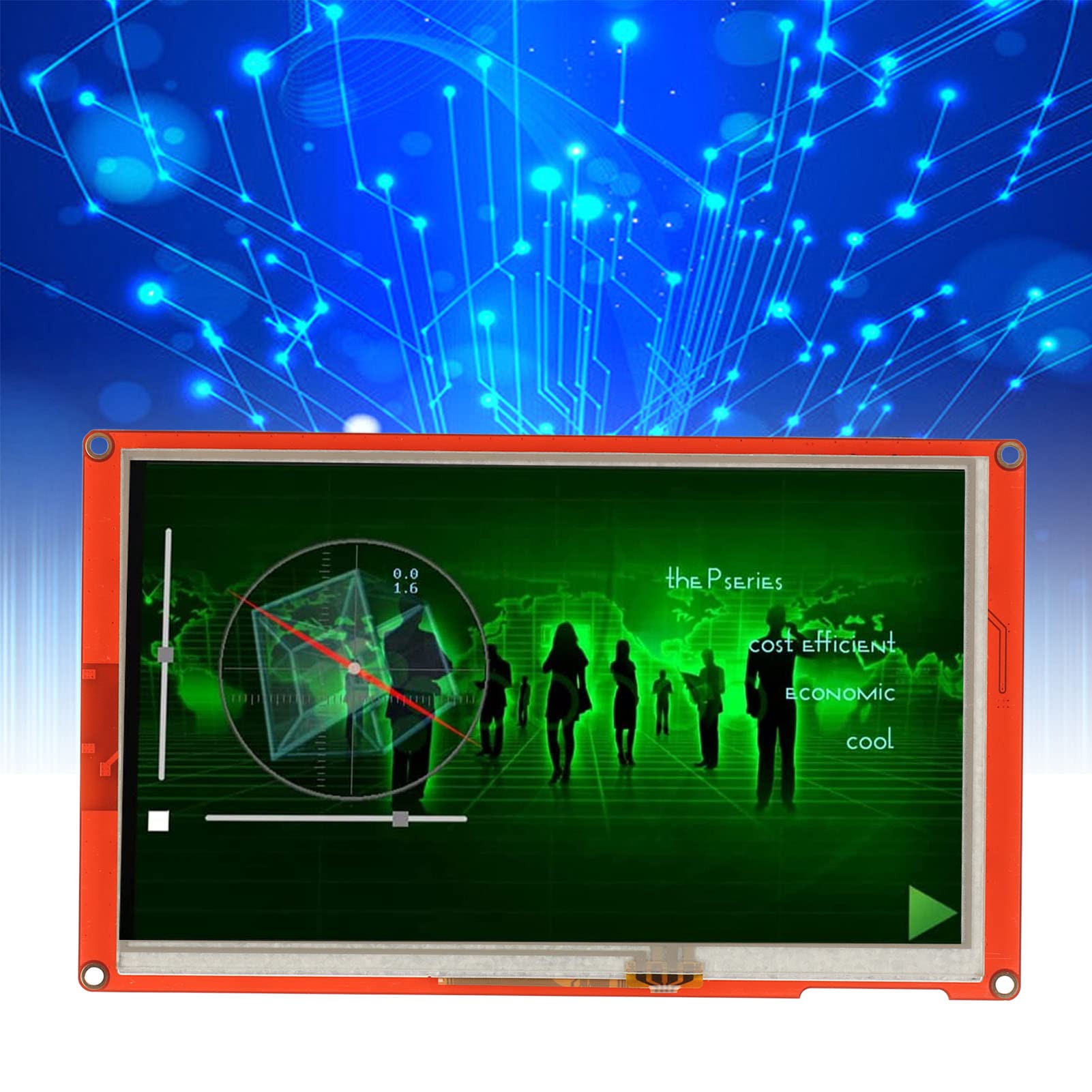 Naroote HMI Display, LCD Display Module 8 GPIO AV Animation Play 7 Inch RTC Function for Vehicle