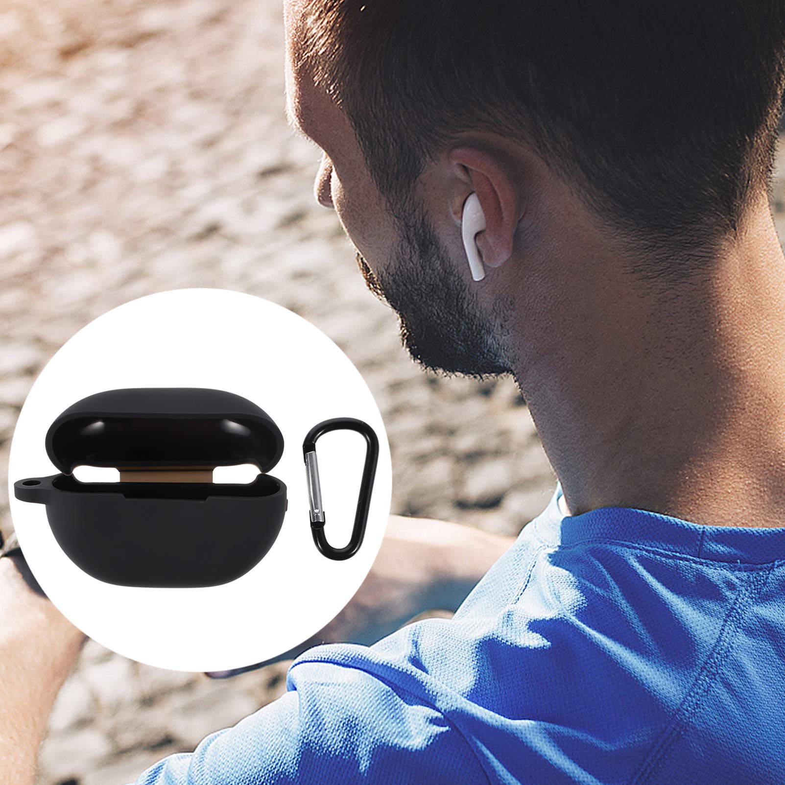 Mikikit 2 Sets Earphone Case Earbuds Case Earphone Cover Earbud Headphones Earphone Protector Cute Earphone Holder Portable Earphone Bag Small Key Chain Shockproof