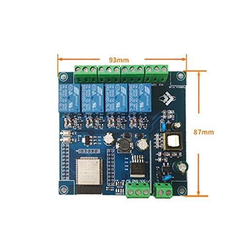 QONIA AC 220V/DC 5-30V Power Supply ESP32 WiFi Bluetooth Four-Way Relay Module ESP32-WROOM Development Board 1/O Port