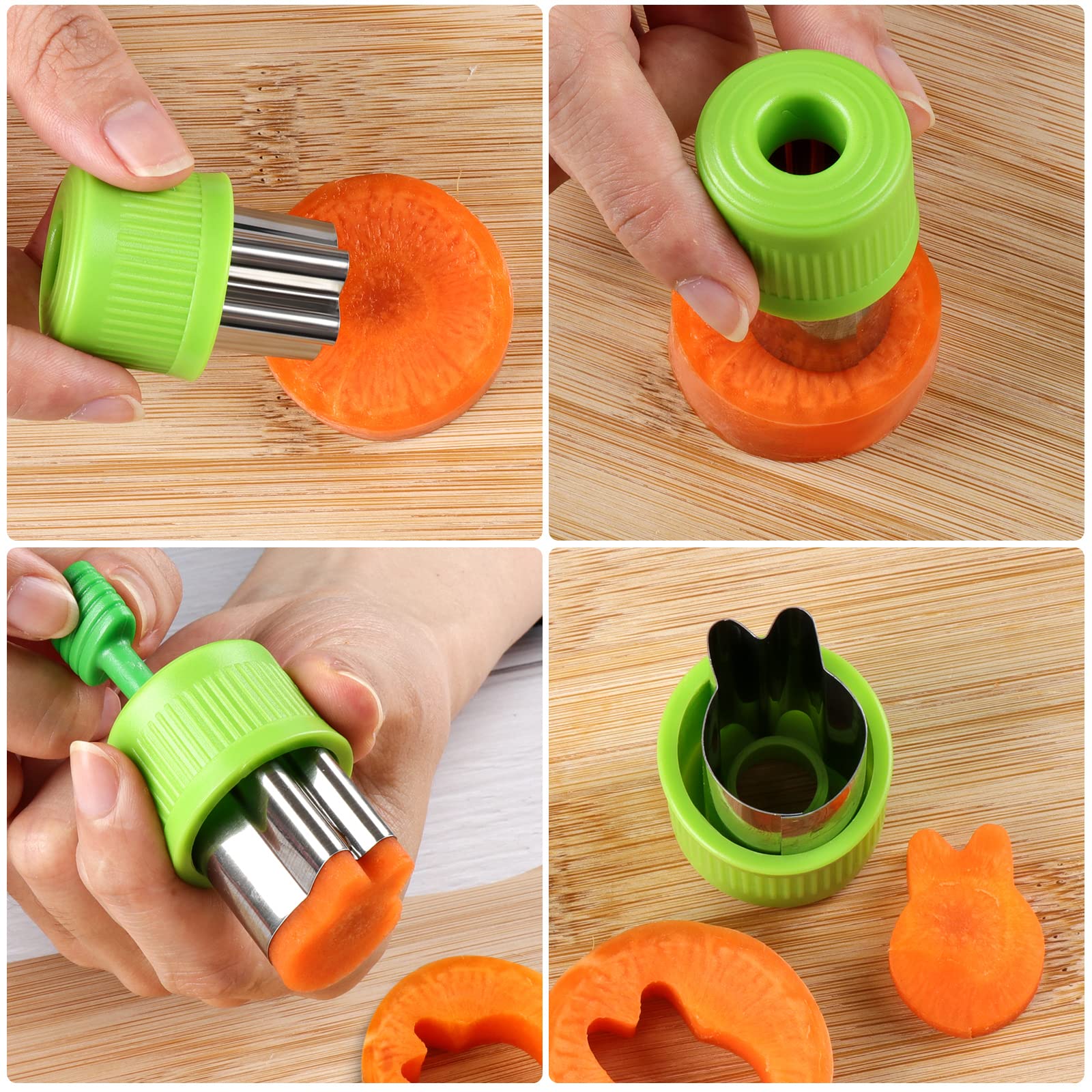 Mini Cookie Cutters Set, Small Fruit Vegetable Cutters Shapes, Animal Shape Food Cutters for Kids Lunch Bento Box Accessories