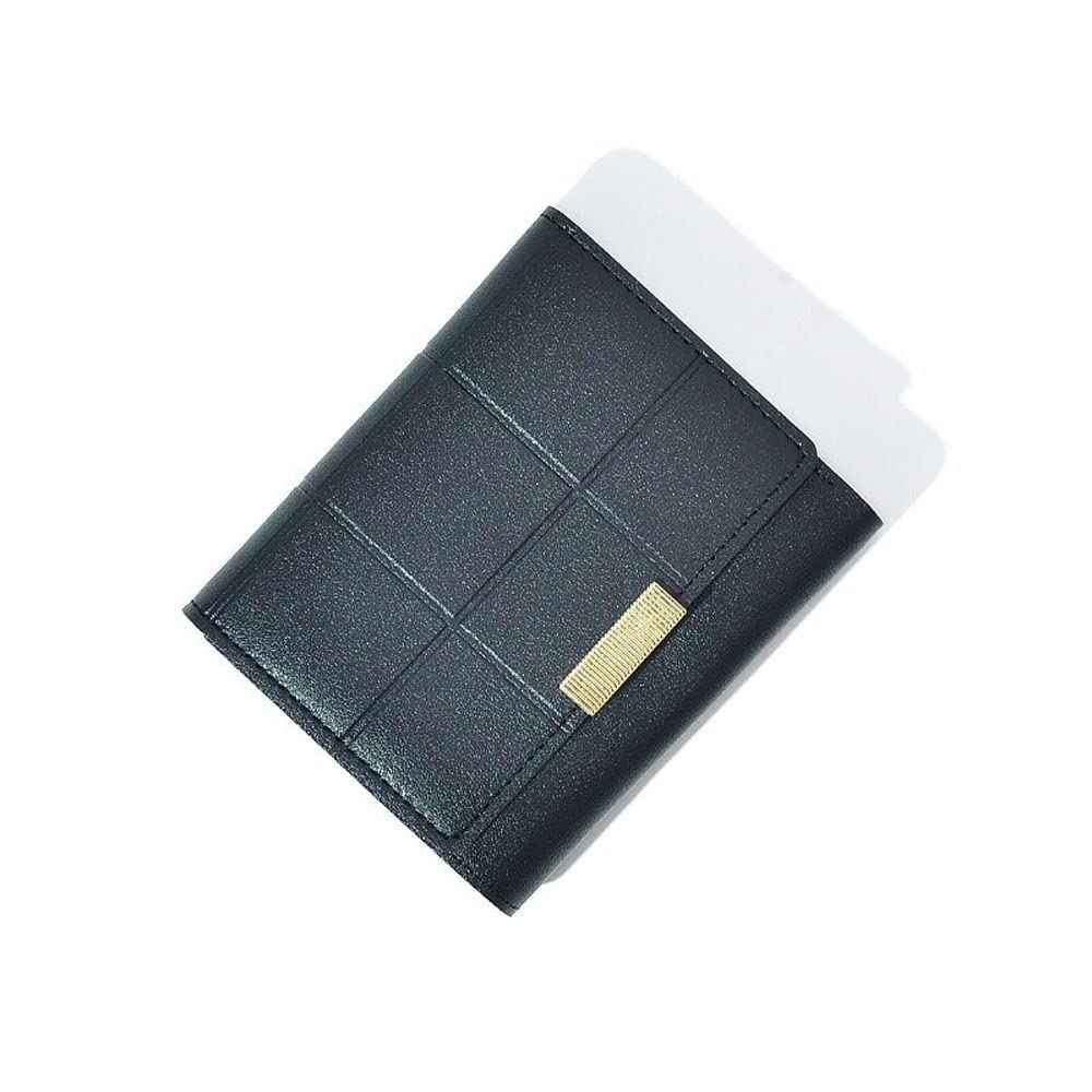 MinLia Women's Wallet Solid Color Leather Purse Simple Card Bag Coin Purse Solid Color Short Clutch Bag Wallets(Yellow)