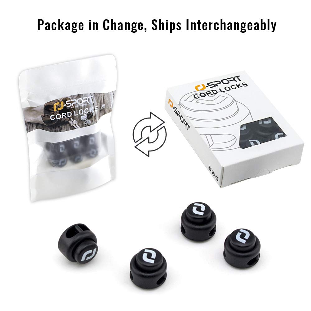 Heavy Duty Cord Locks - Double Hole Drawstring Stopper Fastener for No Tie Shoelaces and More