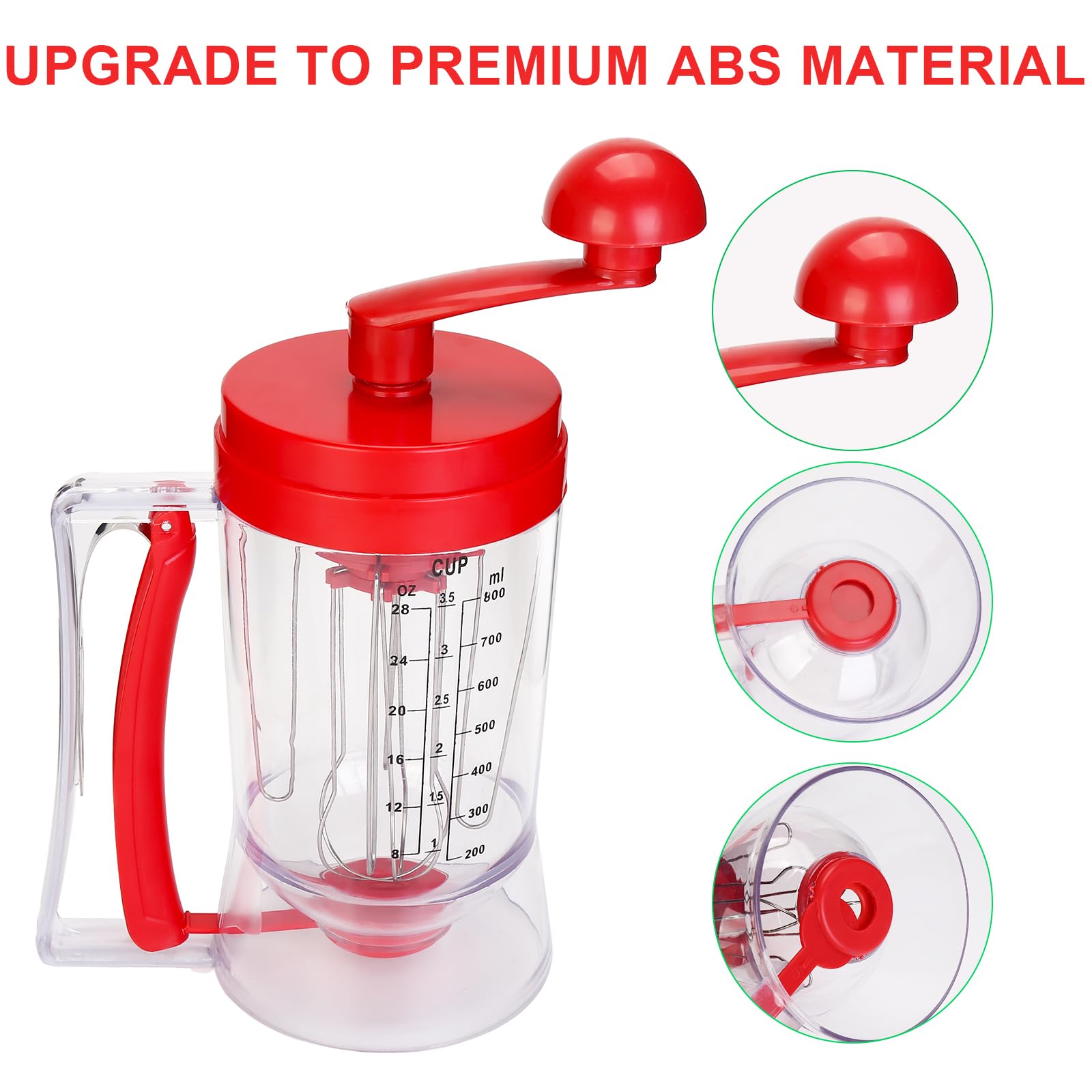 IBEIYO 40oz Pancake Batter Dispenser Stainless Steel Funnel Dispenser with Stand for Cupcakes,Waffles,Cookies,Baked Goods (Includes 12 Baking Accessories)