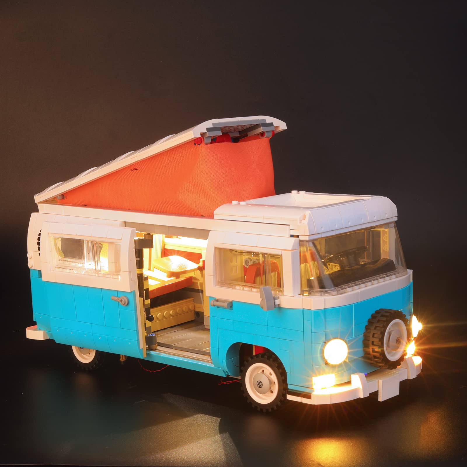 MIXIAOKIT LED Lighting Kit Compatible with Lego Volkswagen T2 Camper Van 10279 VW Bus Building Blocks Model (Model Set Not Included)