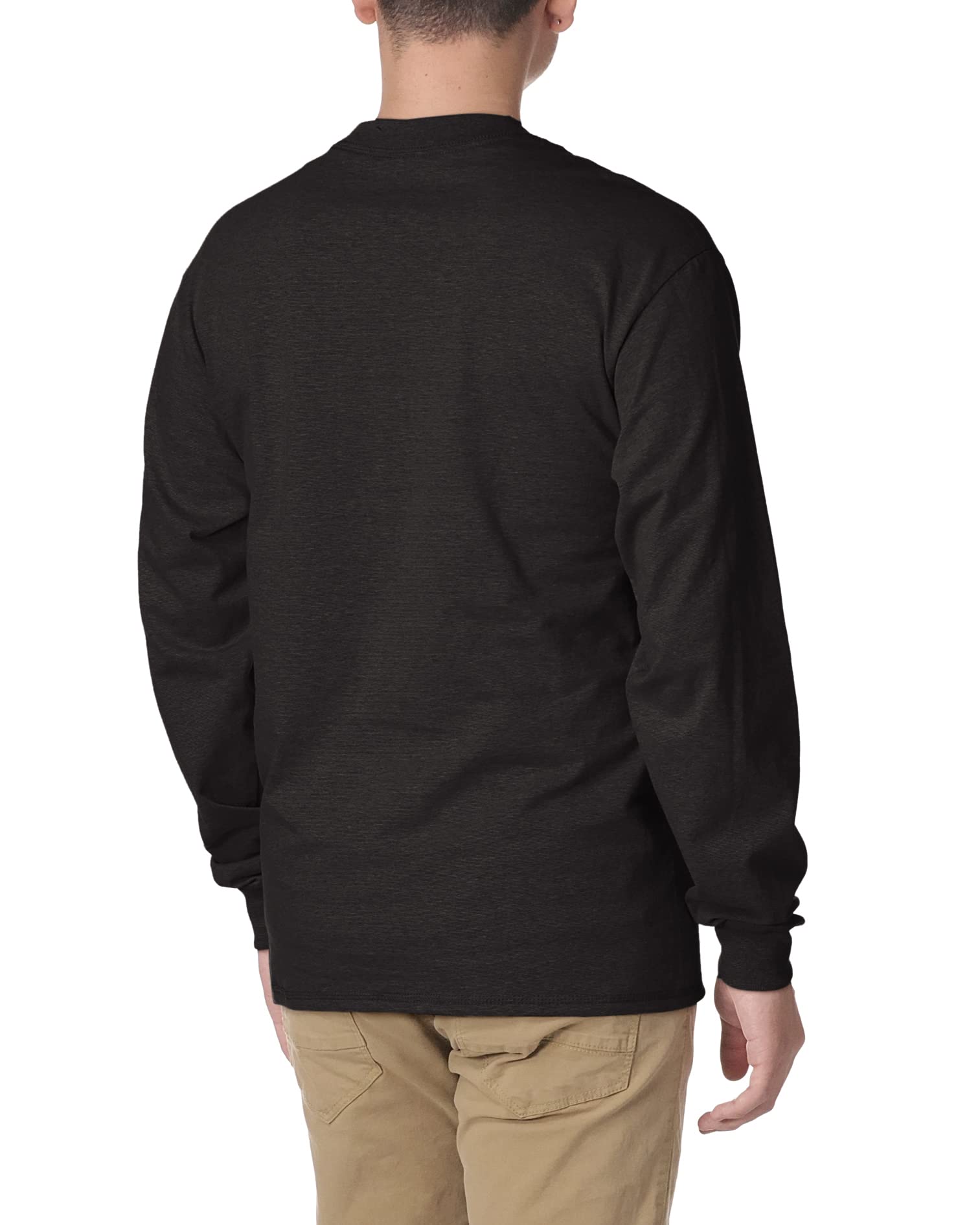 Hanes Men's Beefy Long Sleeve Three-Button Henley
