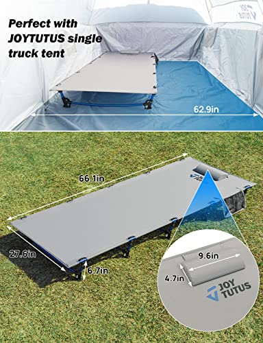 JOYTUTUS Camping Cot, Backpacking Cot Ultra-Lightweight 4.4lbs Cots for SUV Truck, Sleeping Tent Cot Folding Portable Bed Camping Essentials, Easy Set-Up, Outdoor Hiking Travel Grey
