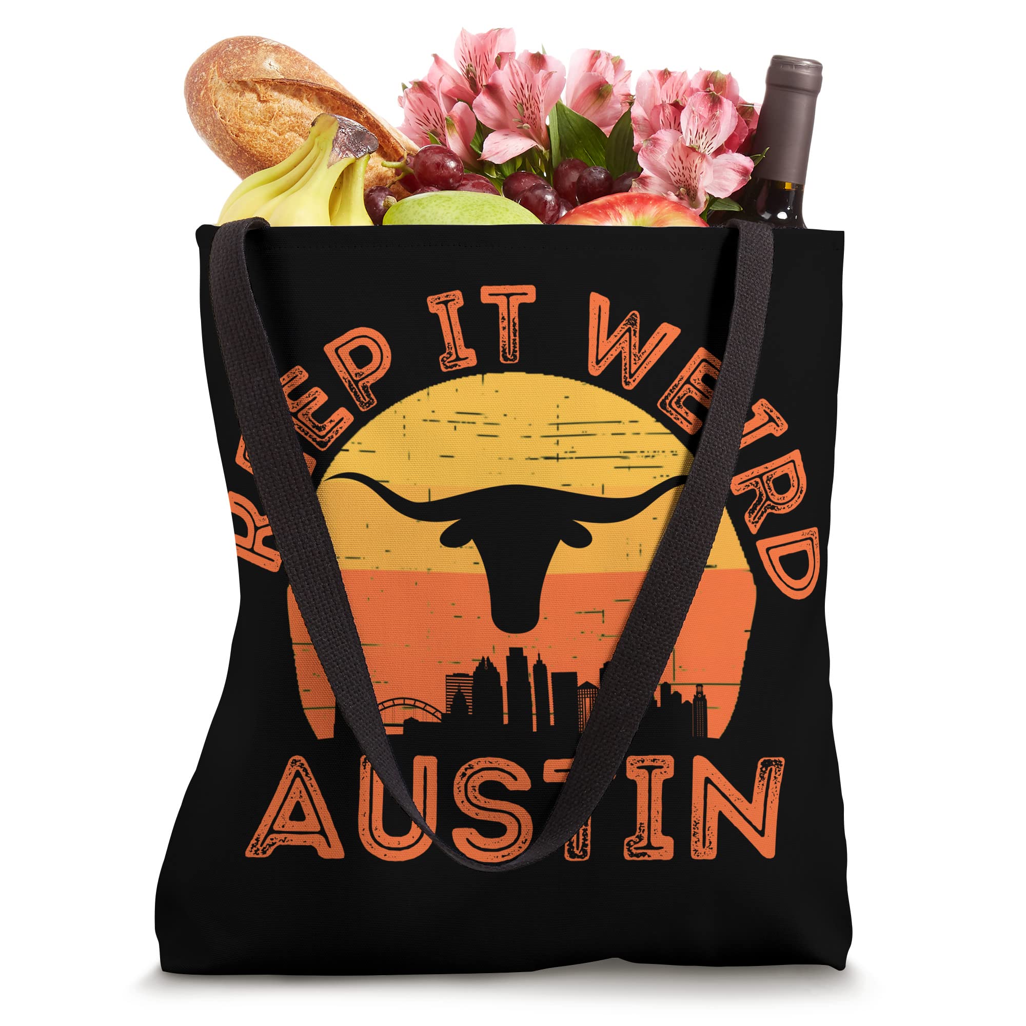 Longhorn Sunset Austin,Texas Keep It Weird Gift Tote Bag