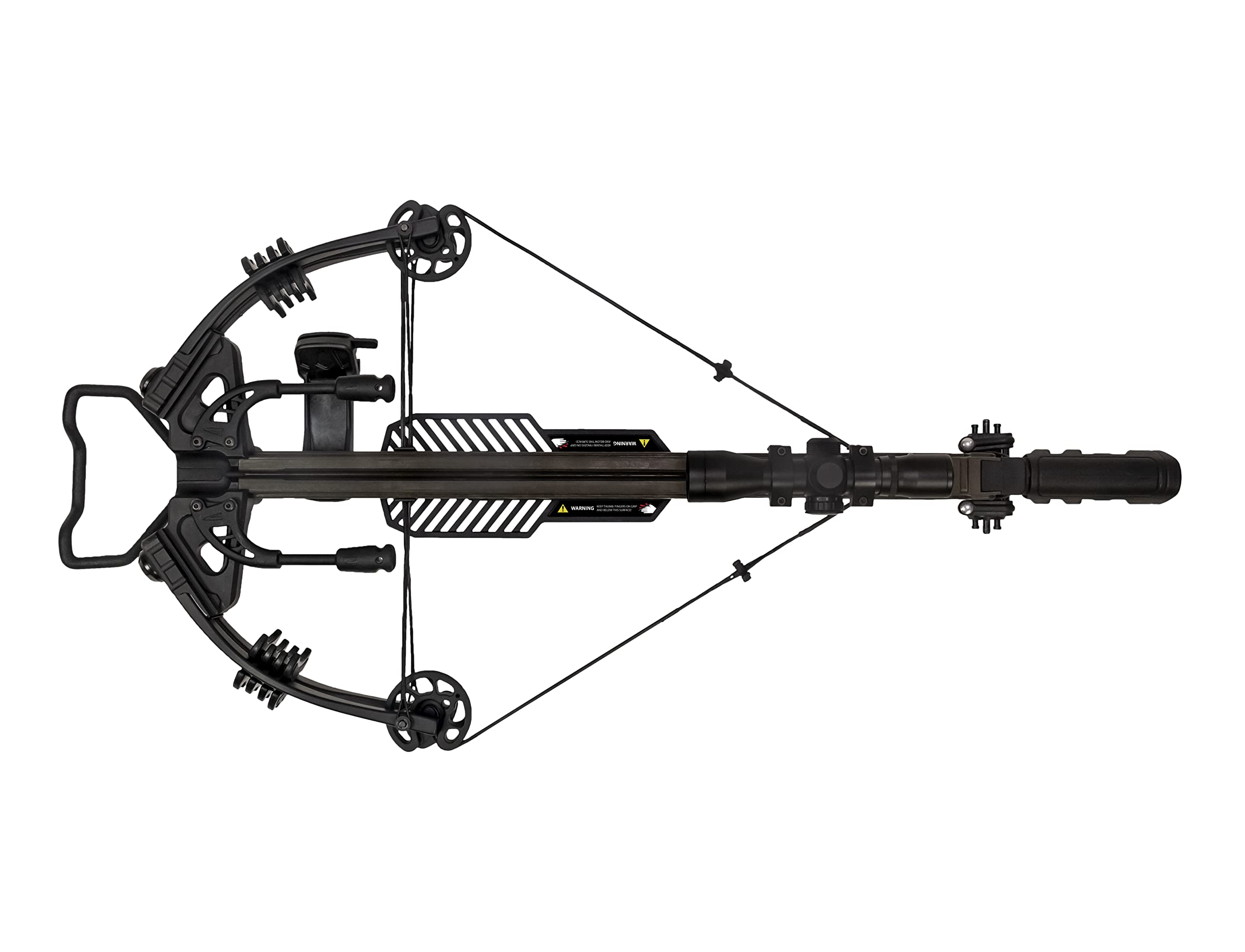 Killer Instinct Fuel 415 Crossbow Package. The Fuel 415 Pro Package is Equipped with a Lumix Scope, 3 Hypr Lite Bolts, Quiver, with an Integrated RDC Crank Allowing for Fast and Easy Reloads.