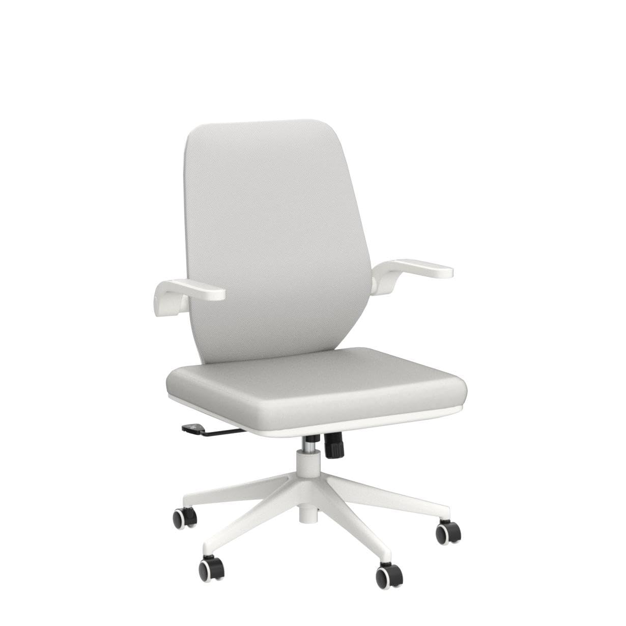 Hbada Home Office Desk Chair with Flip Up Arm, Breathable Mesh Back Lumbar Support Task Chair, Ergonomic Office Chair with Adjustable Height & PU Wheels, Swivel Computer Desk Chair, Black
