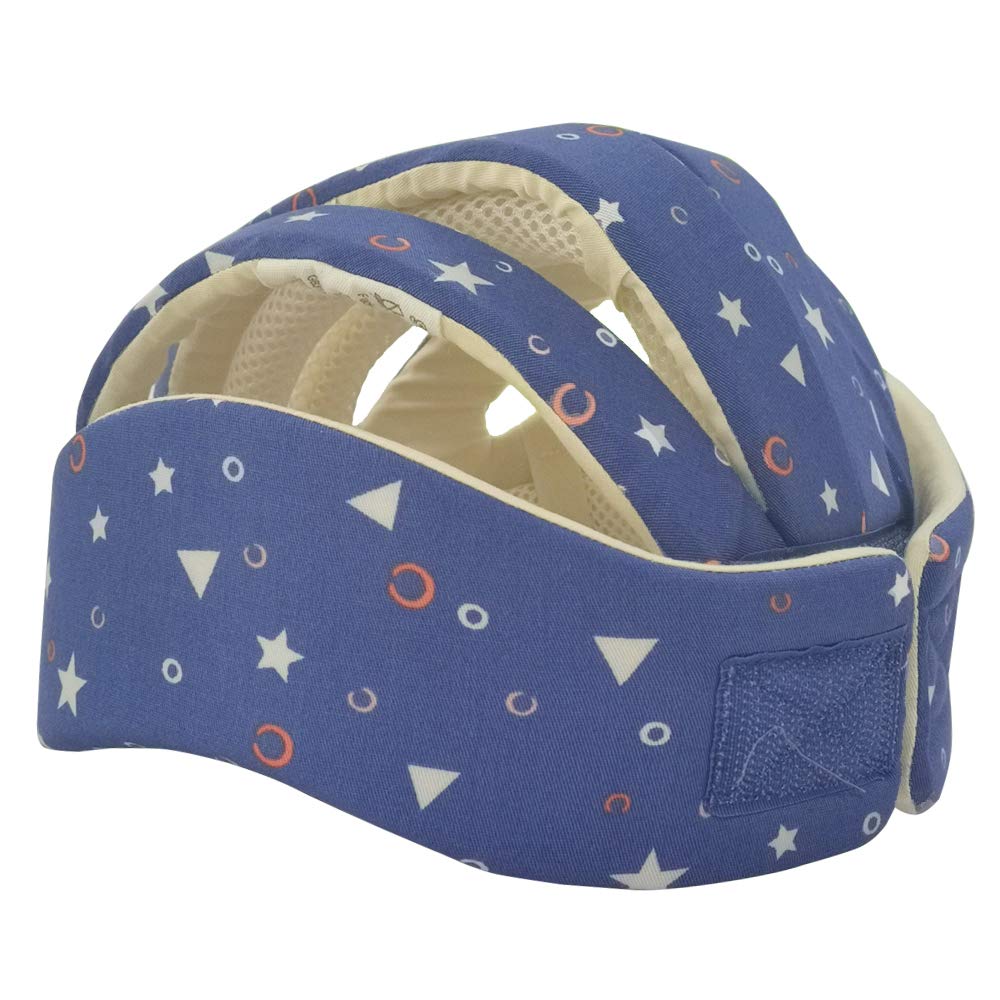 Huifen Baby Helmet, Children Infant Toddler Adjustable Infant Helmet Learning to Walk Playing Baby Helmet for Crawling Walking (Starry Blue)