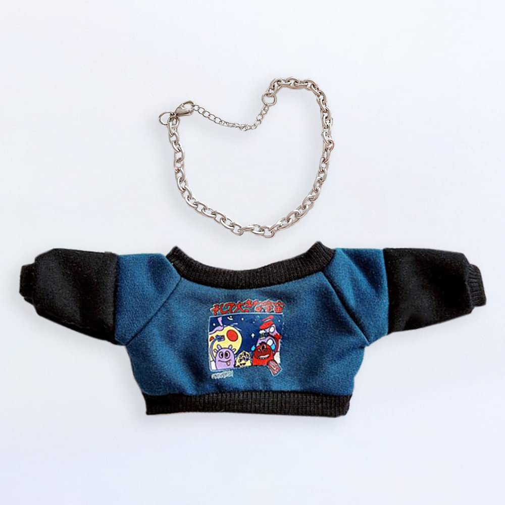 niannyyhouse 20cm Plush Doll Clothes Loose Long Sleeve Sweatshirt Accessories Kpop Doll Dressup (Brown)