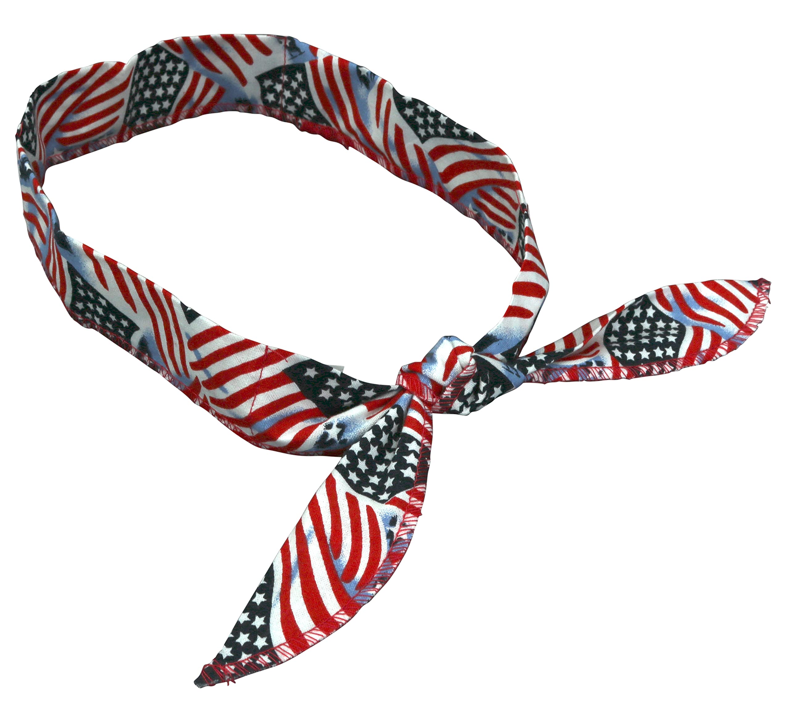 July 4th Gel Cooling Head Band, USA American Flag, 4-Pack by Iconikal