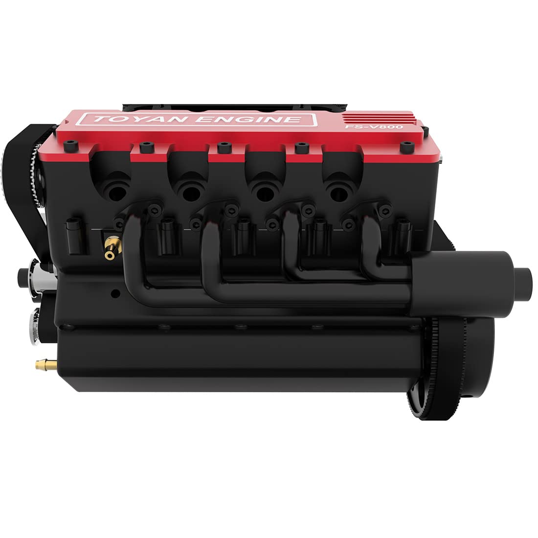 MAYS 8 Cylinder Engine Kit Mini V8 Model, TOYAN HOWIN FS-V800 1/10 Four-Stroke Water-Cooled Nitro Model for RC Car Boat Physics Science DIY Toy Kids & Adults - Version, 12.34 x 3.2 x 12.73cm