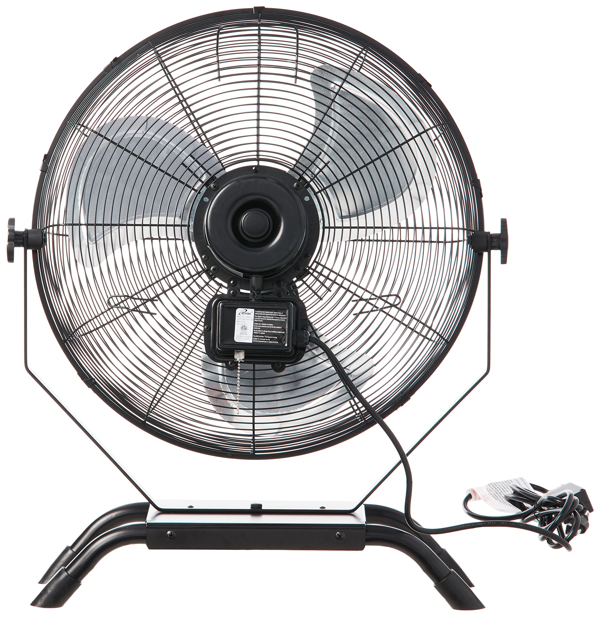 iLiving Wall Mounted/Floor Stand Variable 20 Inches Speed Indoor/Outdoor Fan, Industrial grade for Patio, Greenhouse, Garage, Workshop, and Loading Dock, 4650 CFM, Black