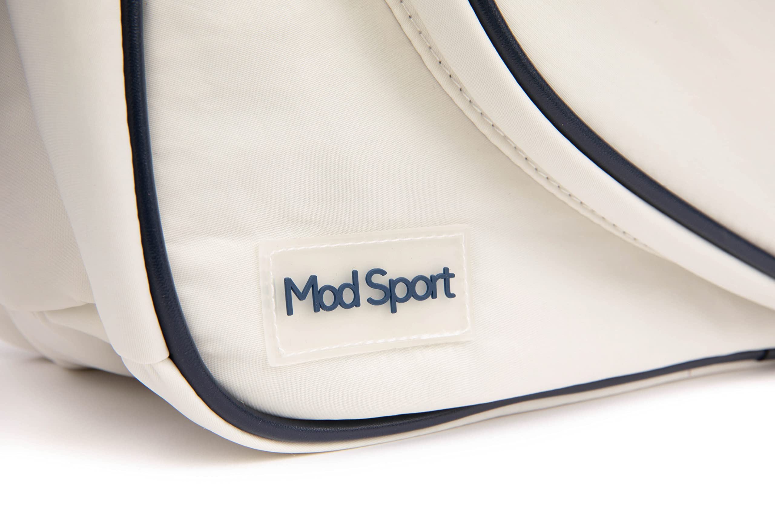 Mod Sport Pickleball Bag Premium Pickleball Tote Bag with Racket Case, Water Bottle Holder, Shoulder Strap (White)