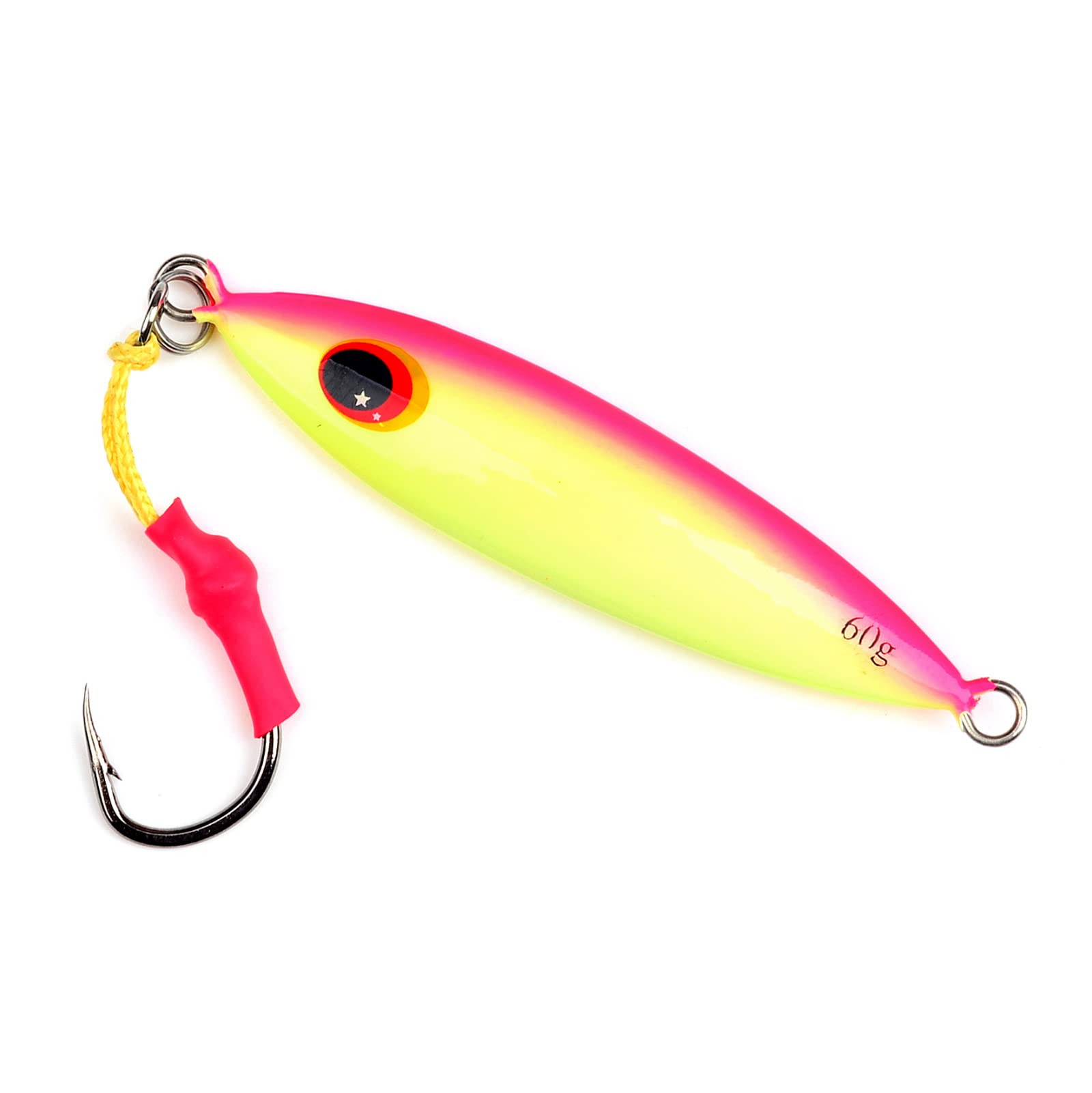 JD Tackle Saltwater Fishing Metal Lead Jig Vertical Lure 3.5IN 60G / 2.1OZ - 4 Pieces