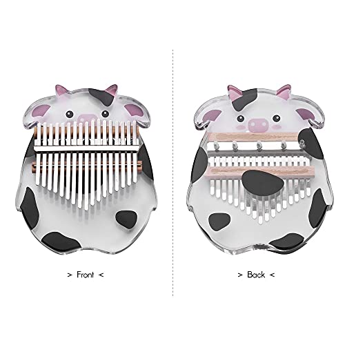 KXDFDC 17 Keys Crystal Kalimba Thumb Piano Cute Acrylic Kalimba with Storage Case Tuning Hammer for Children Adults Beginners