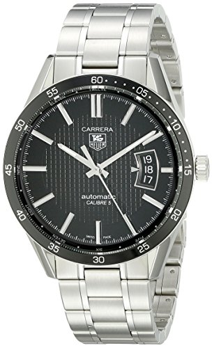 TAG Heuer Men's WV211M.BA0787 Carrera Calibre Five Black Dial Watch