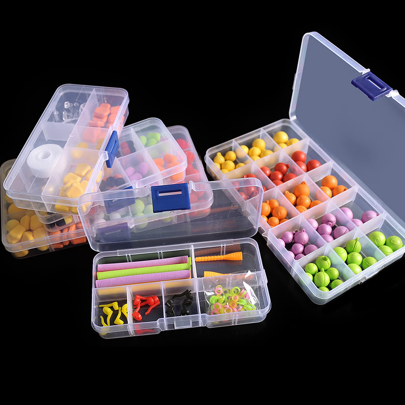 LIXADA Fishing Tackle Set 87pcs Carp Fishing Floating Sticks Locators Lure Rigging Tool Fishing Accessories Kit Rubber Rings with Storage Box