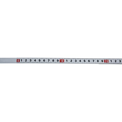 Meichoon Self-Adhesive Measuring Tape Sticky Steel Ruler Tape 1/2 x 16 ft, 5 m Left-Right Reading DC713