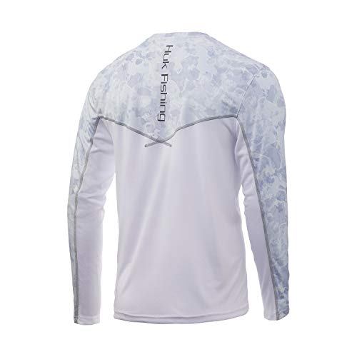 Huk Men's Standard Icon X Camo Long Sleeve Performance Fishing Shirt, Kenai, Large