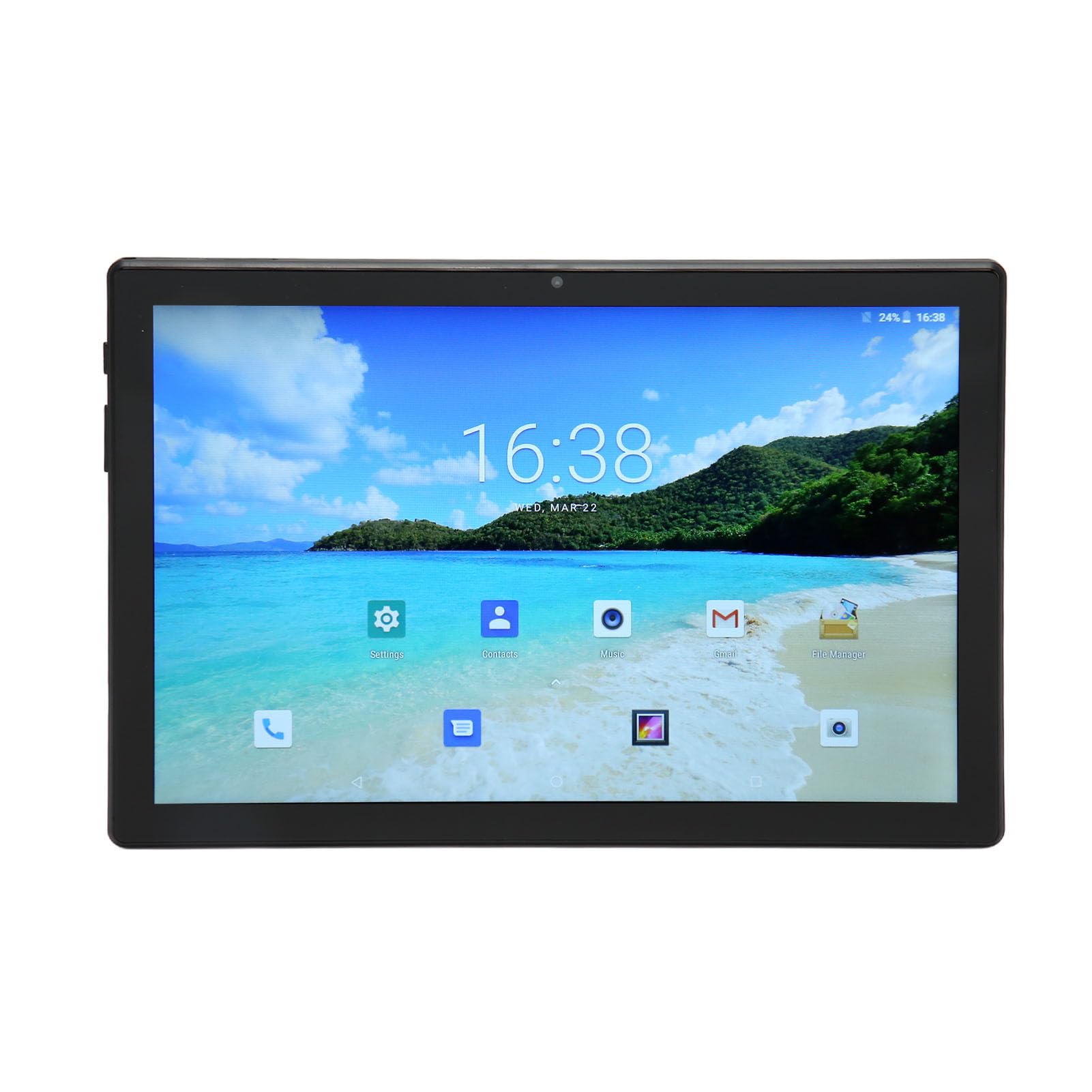 Jopwkuin Tablet PC, 5G WiFi 4G LTE 2 Card Slots 10.1in FHD Office Tablet with Keyboard for Family (US Plug)