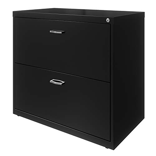 Hirsh Home Office 30 in. Wide 2 Drawer Lateral File Cabinet in Black, Fully Assembled