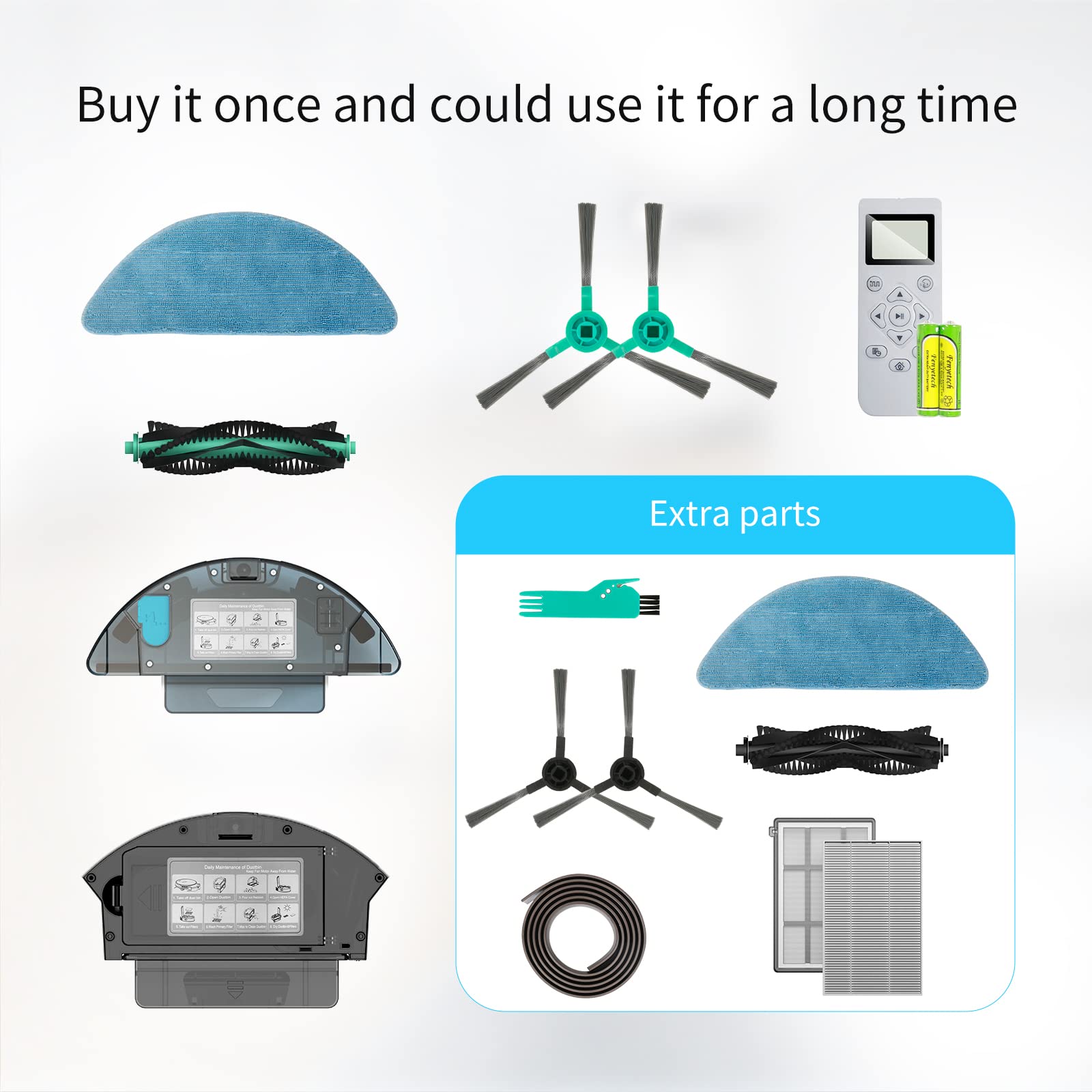 HONITURE Q5, 2-in-1 Robot Vacuum and Mop Cleaner with XL-600ml Dustbin, 2000Pa, 100mins Runtime, LCD Display, Voice & APP Control, Self-Charging Robotic Vacuum, Ideal for Pets
