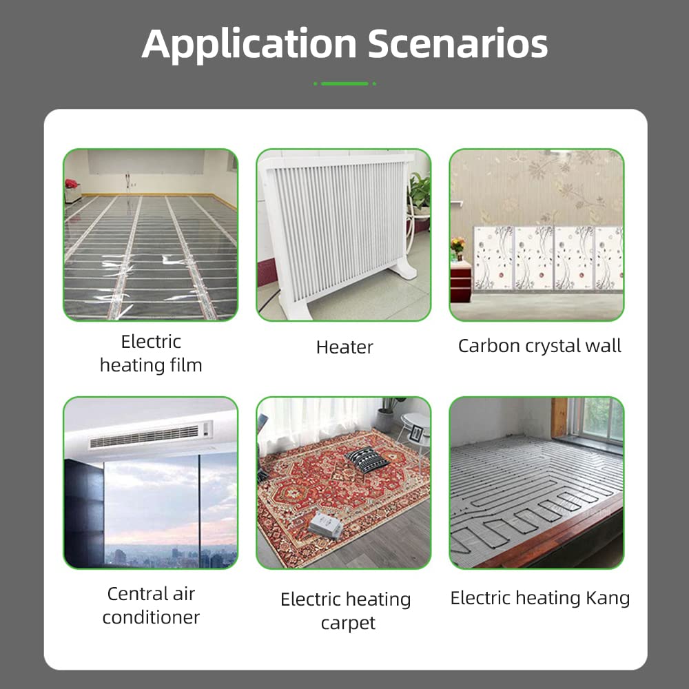 heiou Electric Heating Thermostat 0-99 (℃) 16000 (mA) Touch LCD Screen Floor Heating Thermostat Controller 16A Electric Heating Film Heating Cable