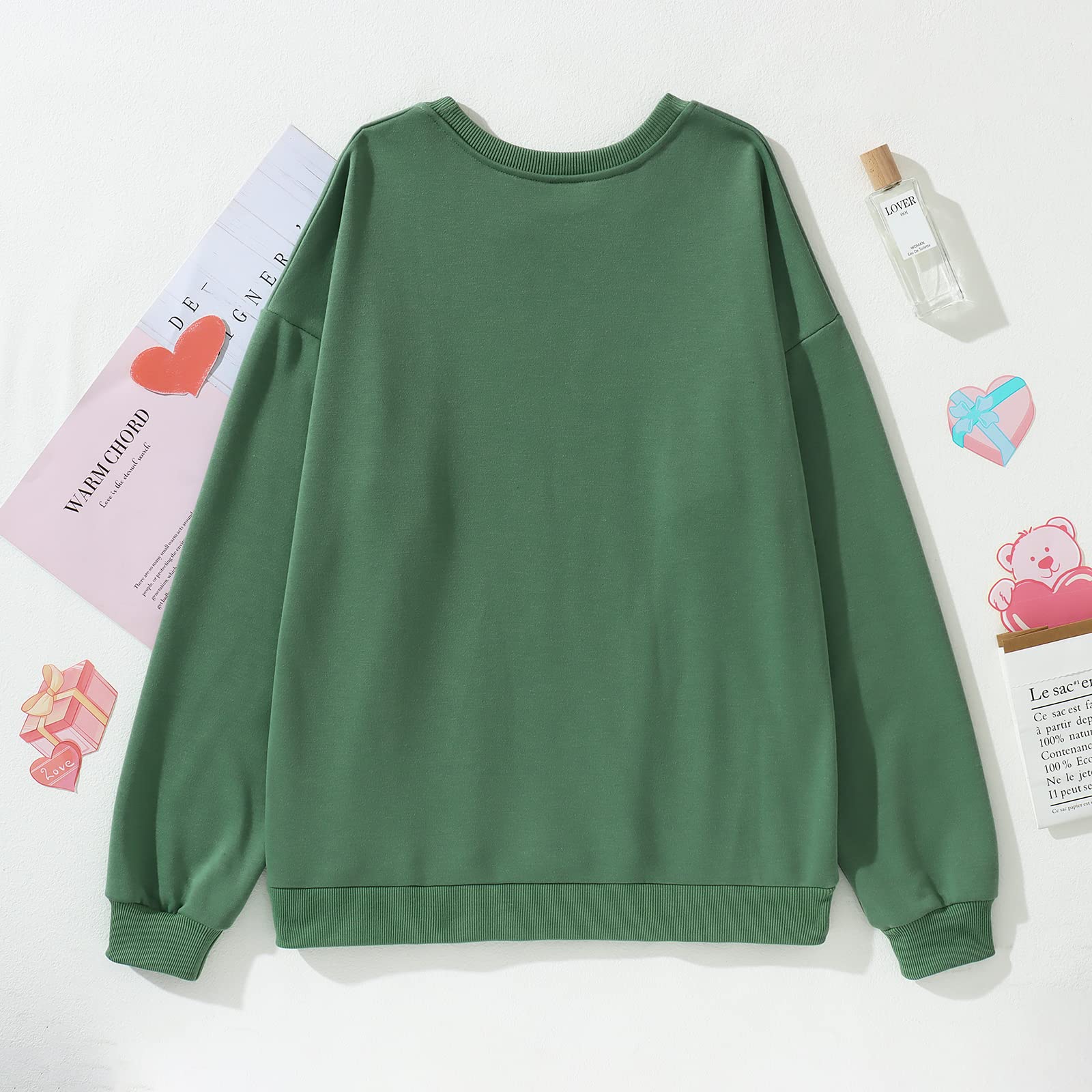 KEKEMI Mama Sweatshirt For Women Crewneck Mama Letter Print Pullover Tops Long Sleeve Mom Life Shirts Casual MAMA Graphic Top(Green-05,Small