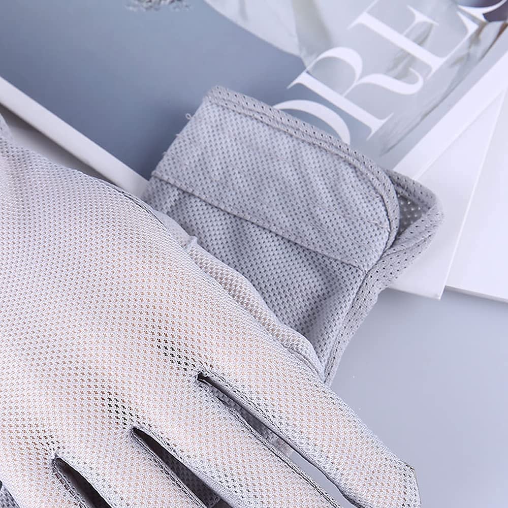 ITODA Summer Driving Gloves Men Anti-UV Protection Sunscreen Touchscreen Cooling Mesh Breathable Gloves Cycling Riding Full Palm Sport Non-Slip Grip Motorcycle Golf Mittens