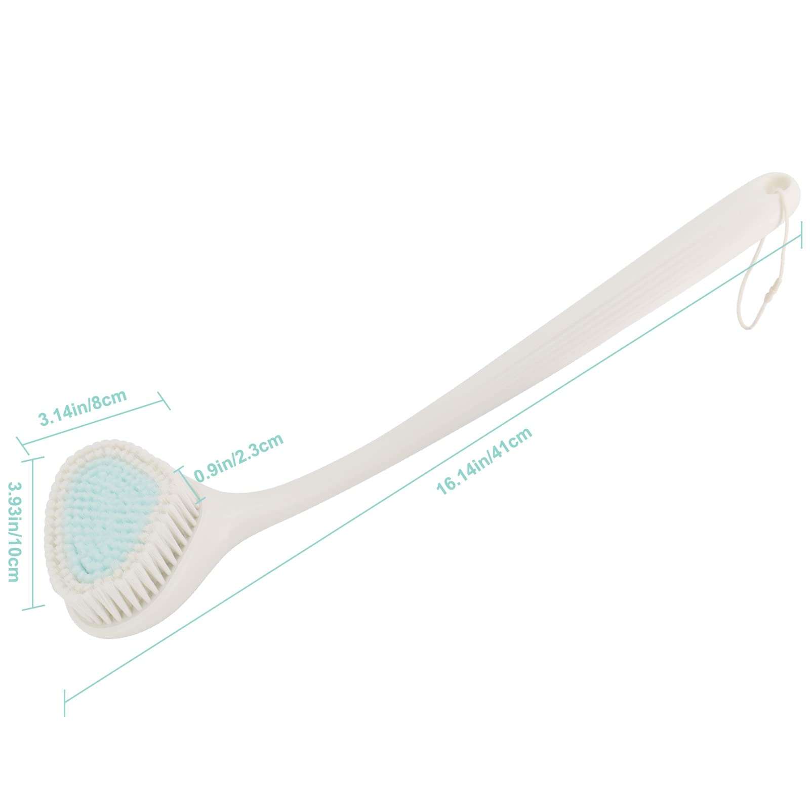 HONZUEN Bath Body Brush with Lengthen and Thicken Soft Bristles, Wet or Dry Brushes for Improves Lymphatic System, Stimulates Blood Circulation Exfoliator, Shower Back Brush Long Handle for Women Men