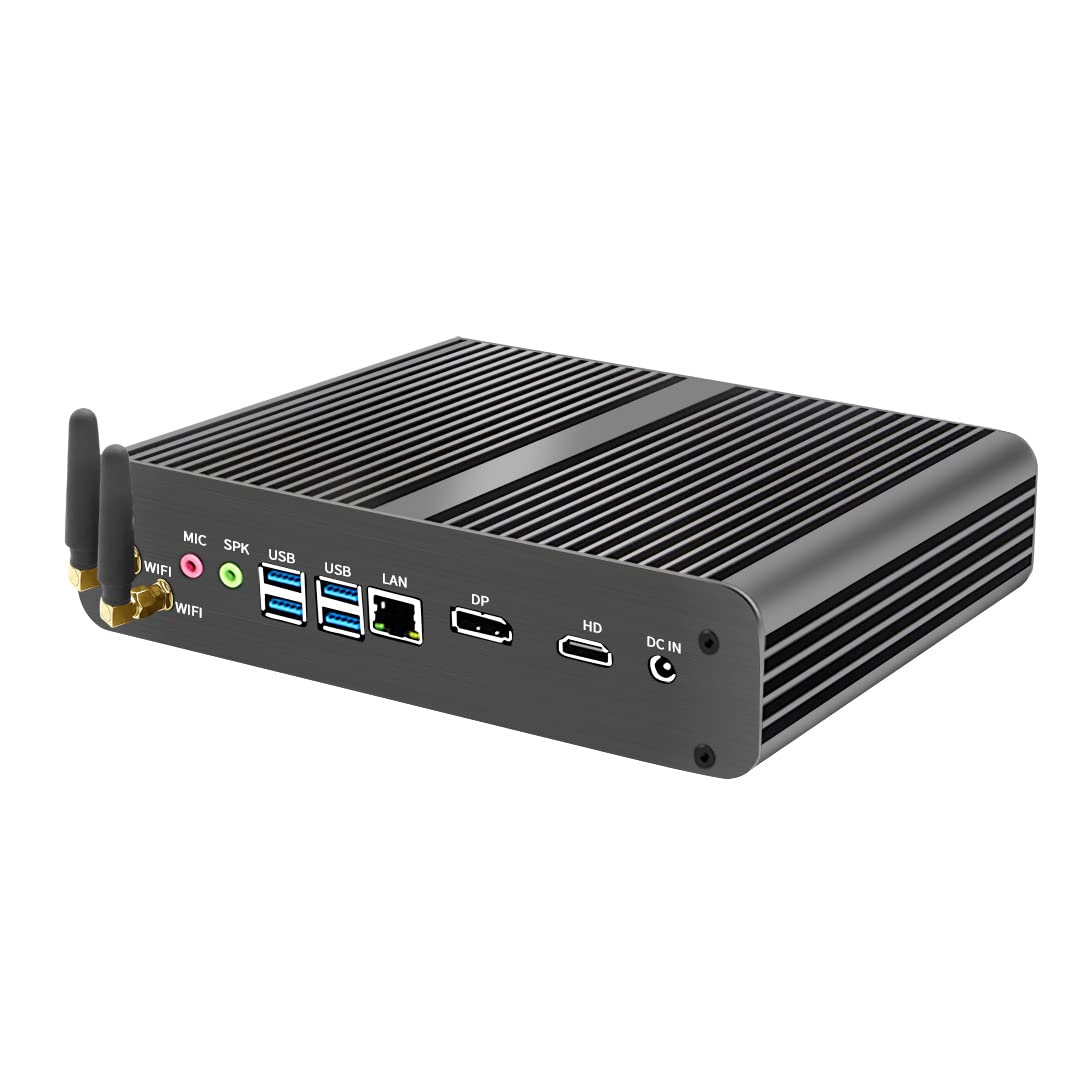 MSECORE Fanless Mini PC, Desktop Computer with Core i7-1165G7, 32G DDR4 RAM, 1T NVME SSD, HDMI 2.0b DisplayPort 1.4, Metal Case, Support 4K Dual Display, Gigabit Wireless Network, VESA, Windows 11 Pro