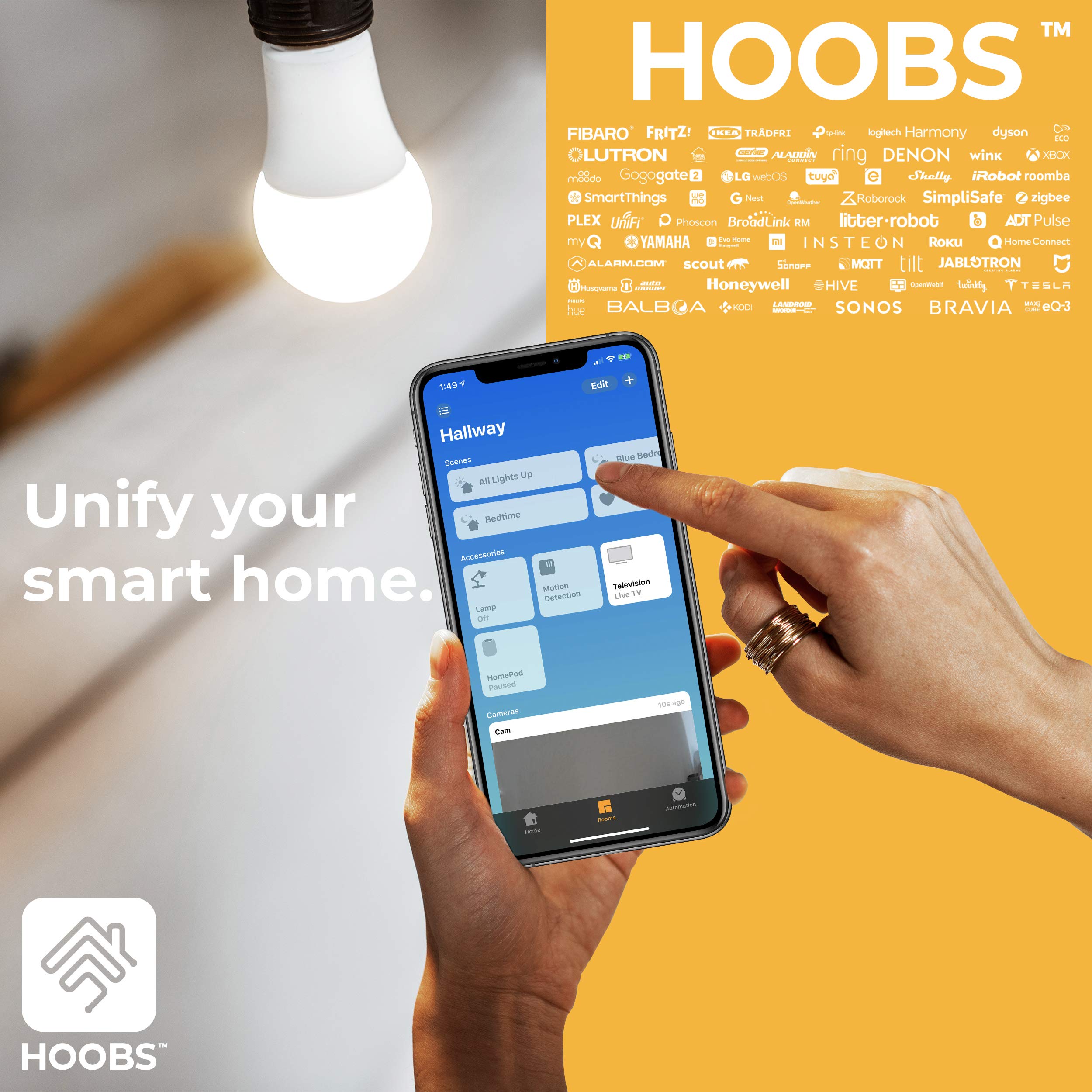 HOOBS All in One Box, Automation Home WiFi Connector and Smart Outlet, Perfect for Home Remote Systems and WiFi Extender, Automatic Light Switch, Smart Outlet, and Smart Home Gadgets