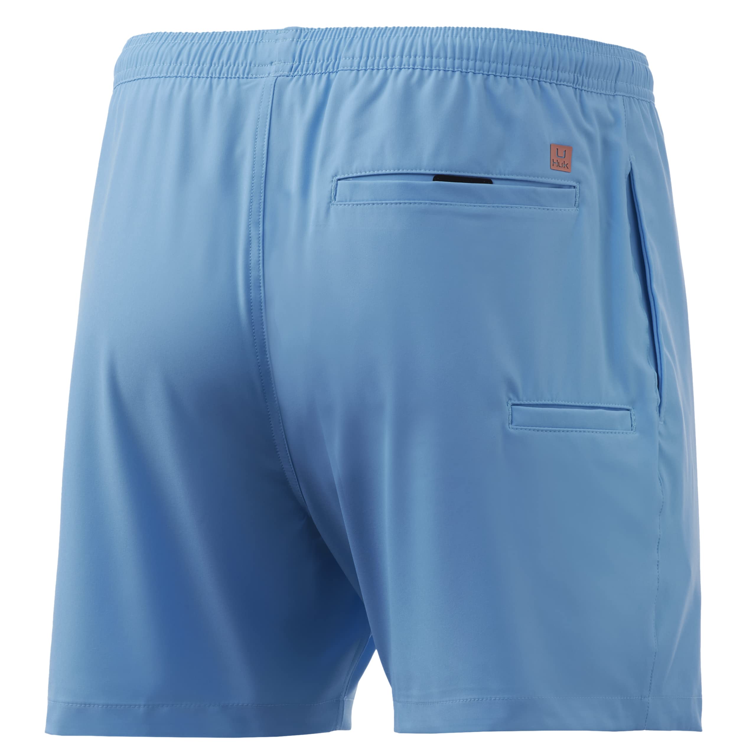 HUK Men's Standard Volley 5.5" Elastic Waist Quick-Dry Swim Shorts, Sharkskin, Large