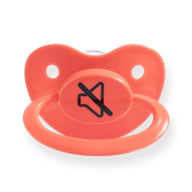 Pacifier Addict - Fixx - JUMBO Adult Orthodontic Therapeutic Sleep Aid - XXL Silicone Pacifier - Size 10 (Red) Mute Button